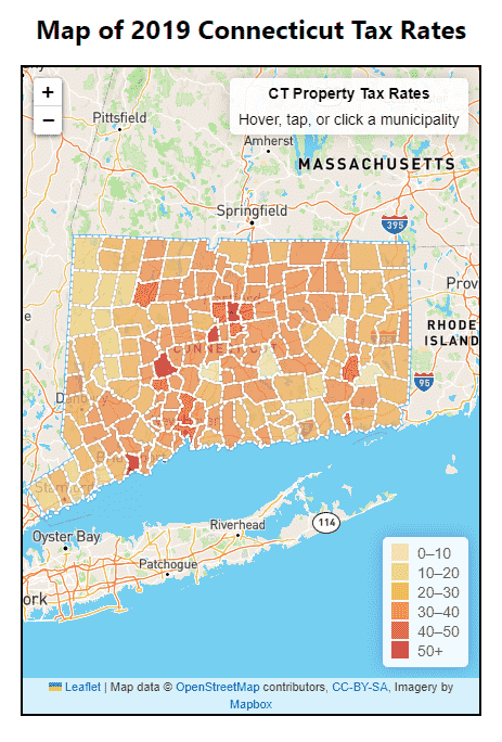 Connecticut Mill Property Tax Rates | CT Town Property Taxes