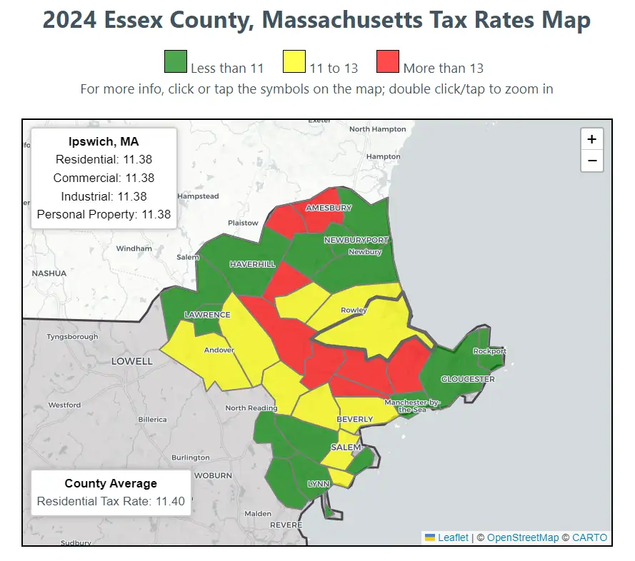 2024 Essex County Massachusetts Property Tax Rates | Residential, Open ...