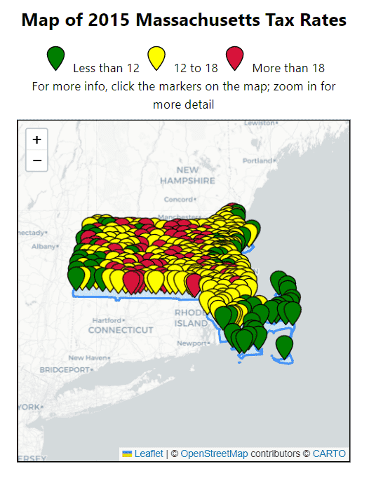 Massachusetts 2015 Tax Rates | MA Residential, Commercial, Industrial ...