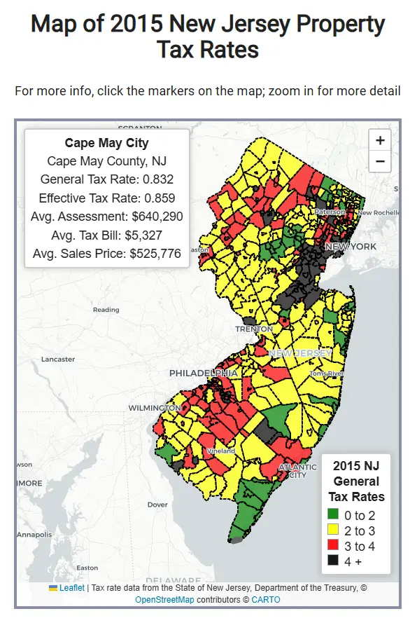 New Jersey 2015 Property Tax Rates For Every Town and City