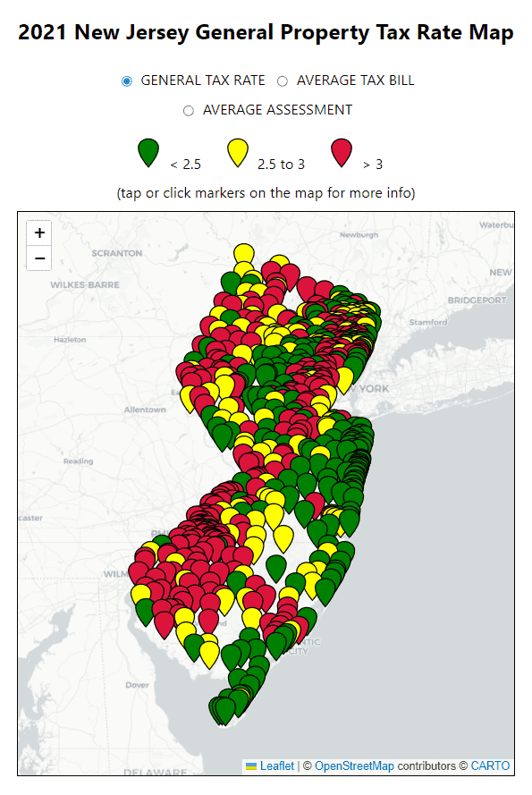 New Jersey 2021 Property Tax Rates and Average Tax Bills for All ...